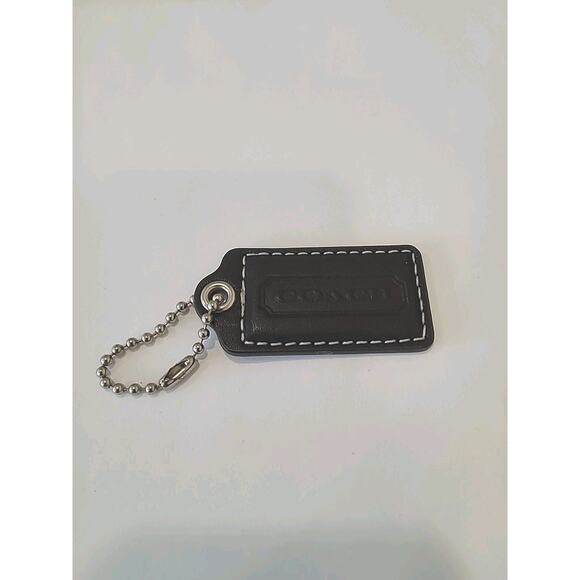 Coach | Accessories | Coach Hang Tag Replacement Black Leather Bag ...